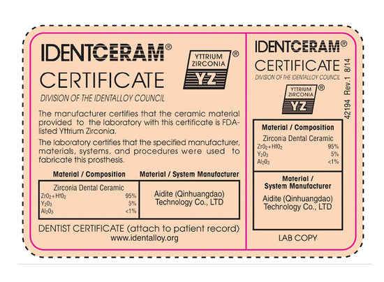 Aidite 3D Pro Zirconia Disc – Haus Milling Center